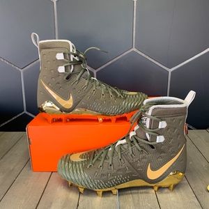 Nike | Shoes | Nike Force Savage Elite Td Olive Green Gold Cleats ...